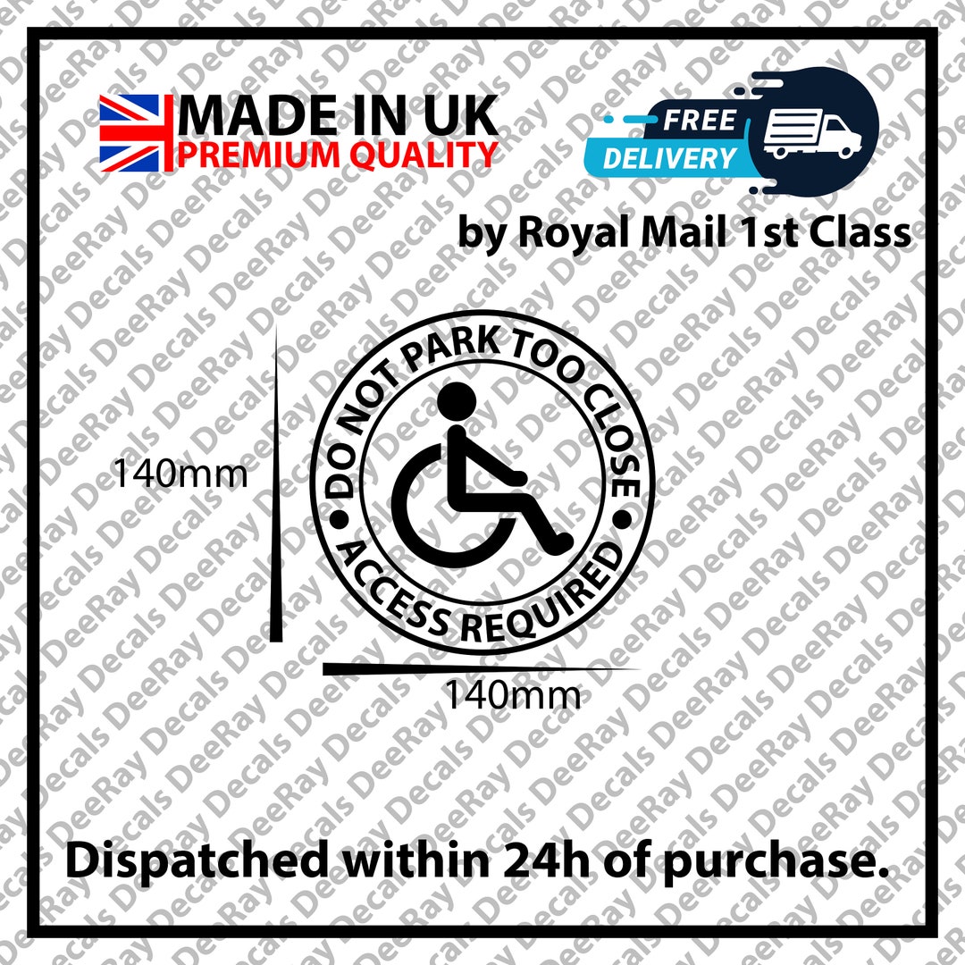 Wheelchair Access Required Round Car Van Window Vinyl Decal Sticker ...