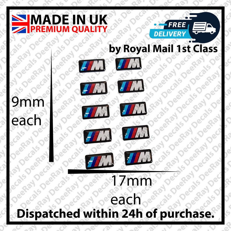 10x BMW M Performance 3D Domed Badge Light Alloy Wheel Sticker - Etsy