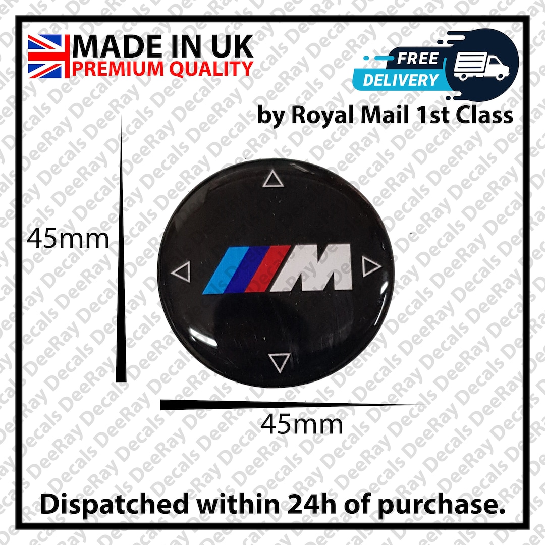 45mm BMW Idrive Multimedia M Tech Performance Gel Badge Gloss Domed ...