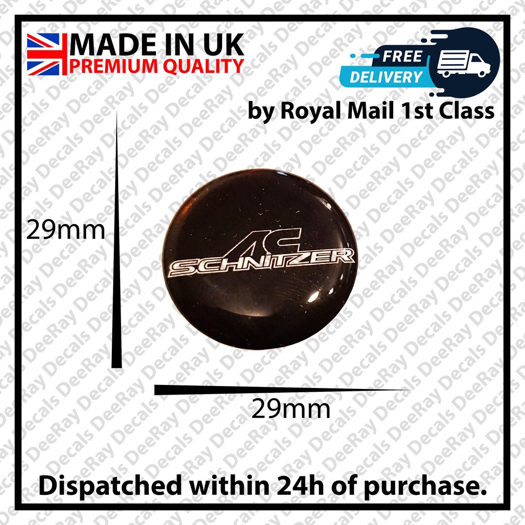 29mm AC Schnitzer Logo Gel Badge Glossy Domed Resin Emblem Replacement ...