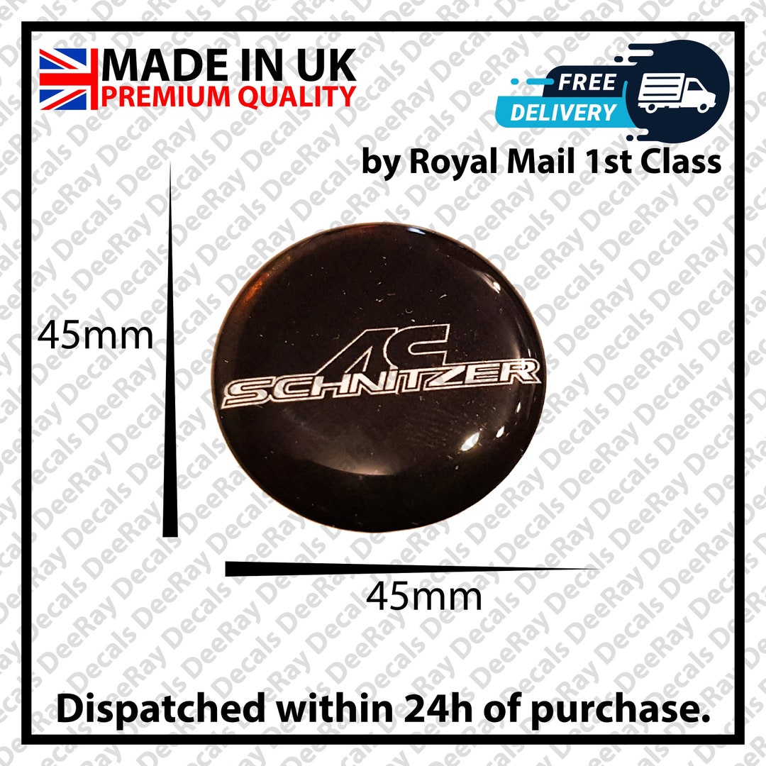 45mm AC Schnitzer Logo Gel Badge Glossy Domed Resin Emblem Replacement ...