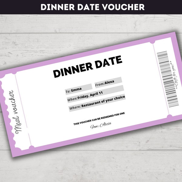 Meal Ticket - Etsy