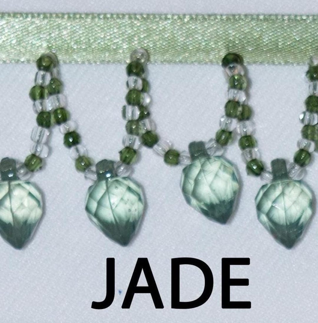 1 1/2" Acrylic Beaded Fringe Trim W/ Accent Seed Beads. From Early ...