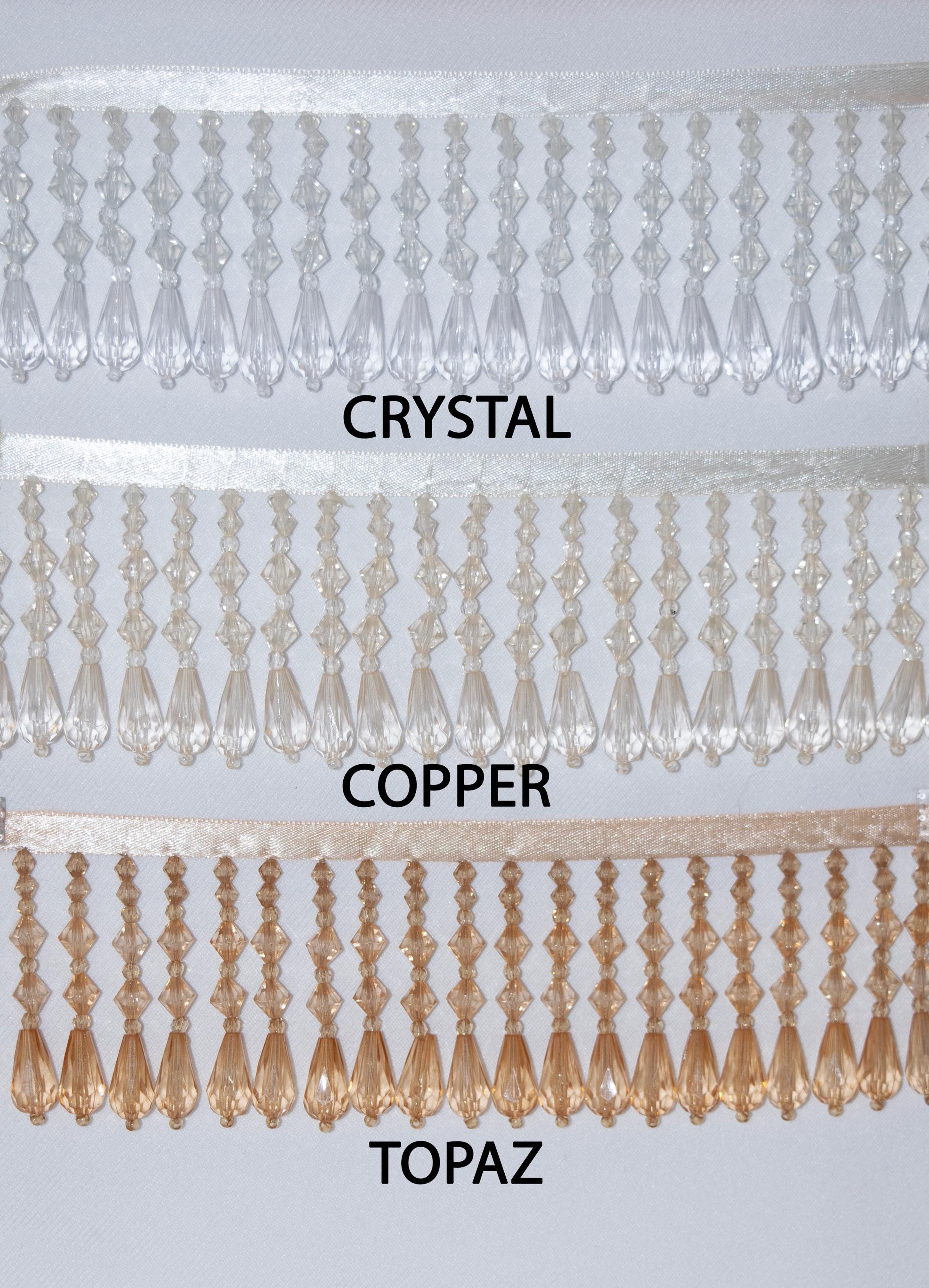 2 1/2" Acrylic Bead Fringe Trim W/teardrop&diamond Shape Beads. Early ...