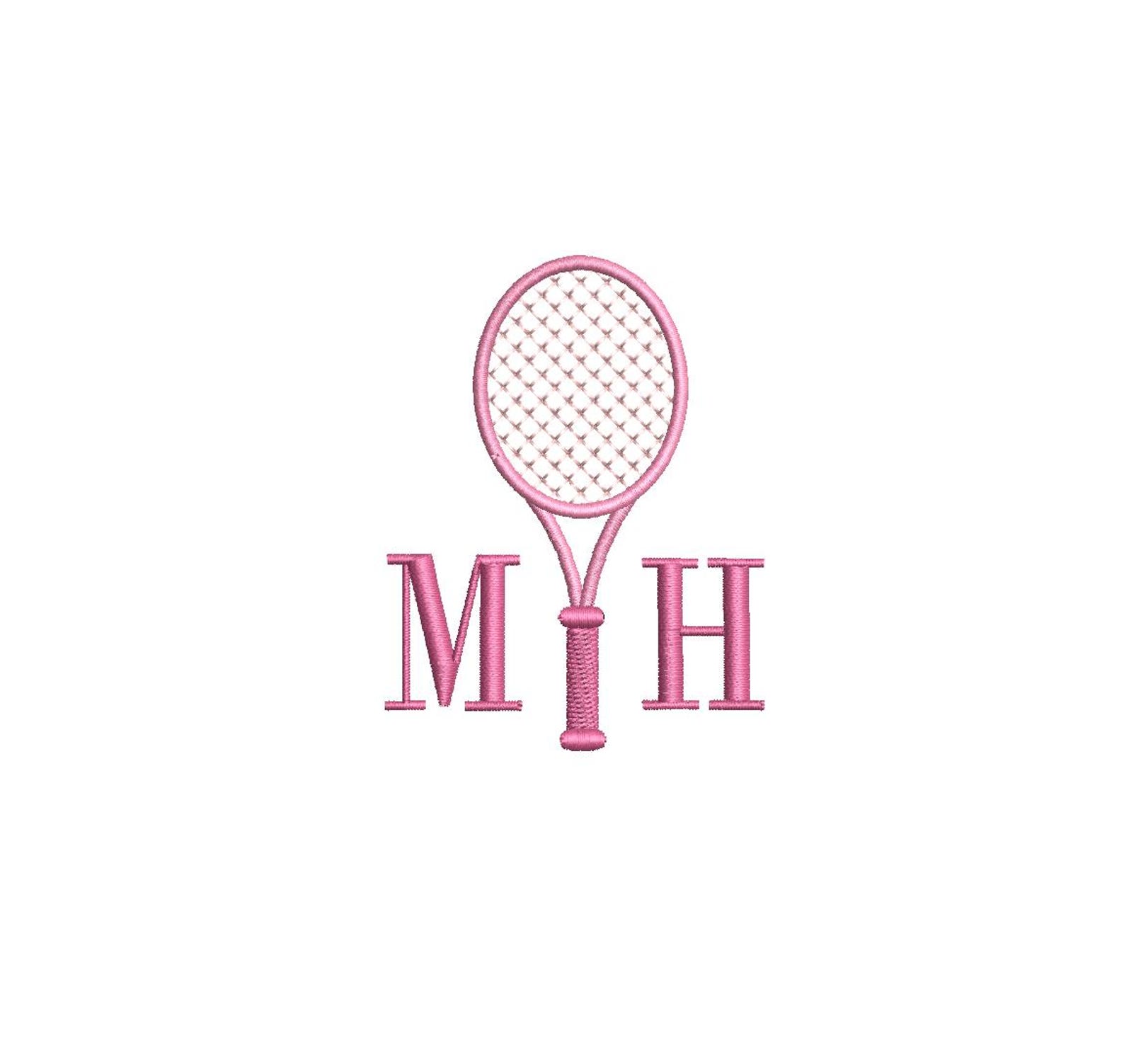 Mini Tennis Monogram Frame PES DST JEF ++ Machine Embroidery Design, 9 ...