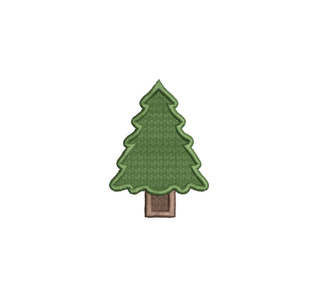 Basic Christmas Tree PES DST JEF ++ Machine Embroidery Design, 7 Sizes ...