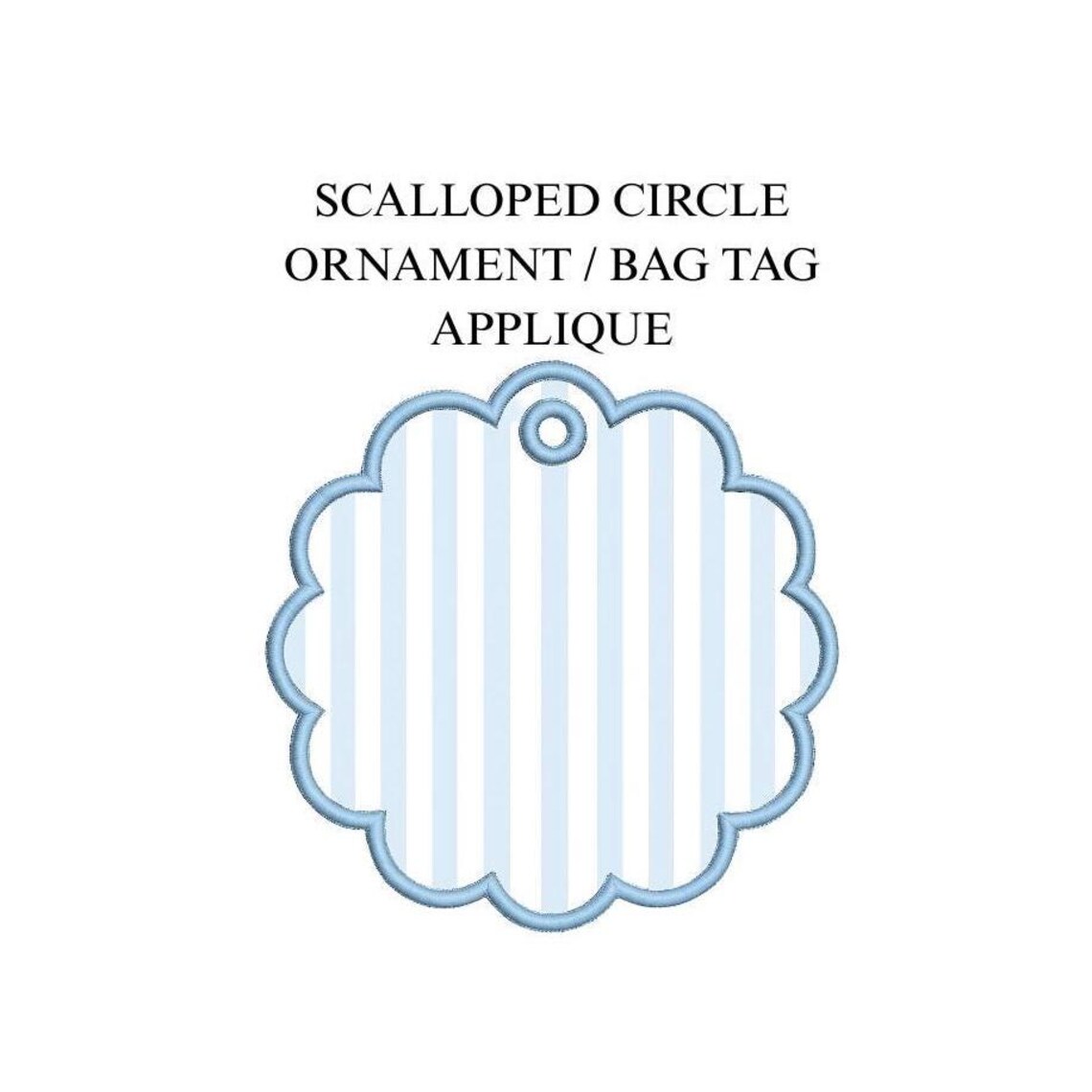 Satin Scalloped Circle In-the-hoop Appliqué Ornament PES DST JEF ...