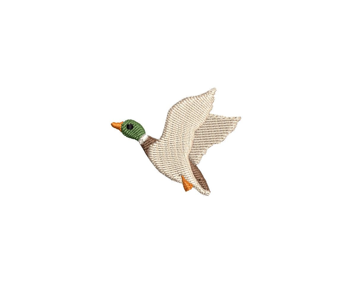 Mini Flying Mallard Duck (single) PES DST JEF ++ Machine Embroidery ...