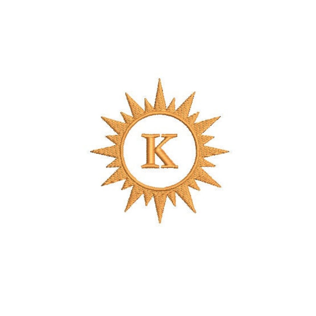 Sun Monogram Frame 7 Sizes PES DST JEF ++ Machine Embroidery Design ...