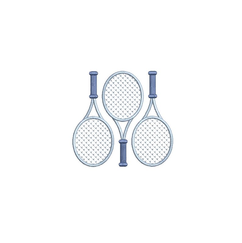 Tennis Trio PES DST JEF ++ Machine Embroidery Design, 5 Sizes, Instant ...