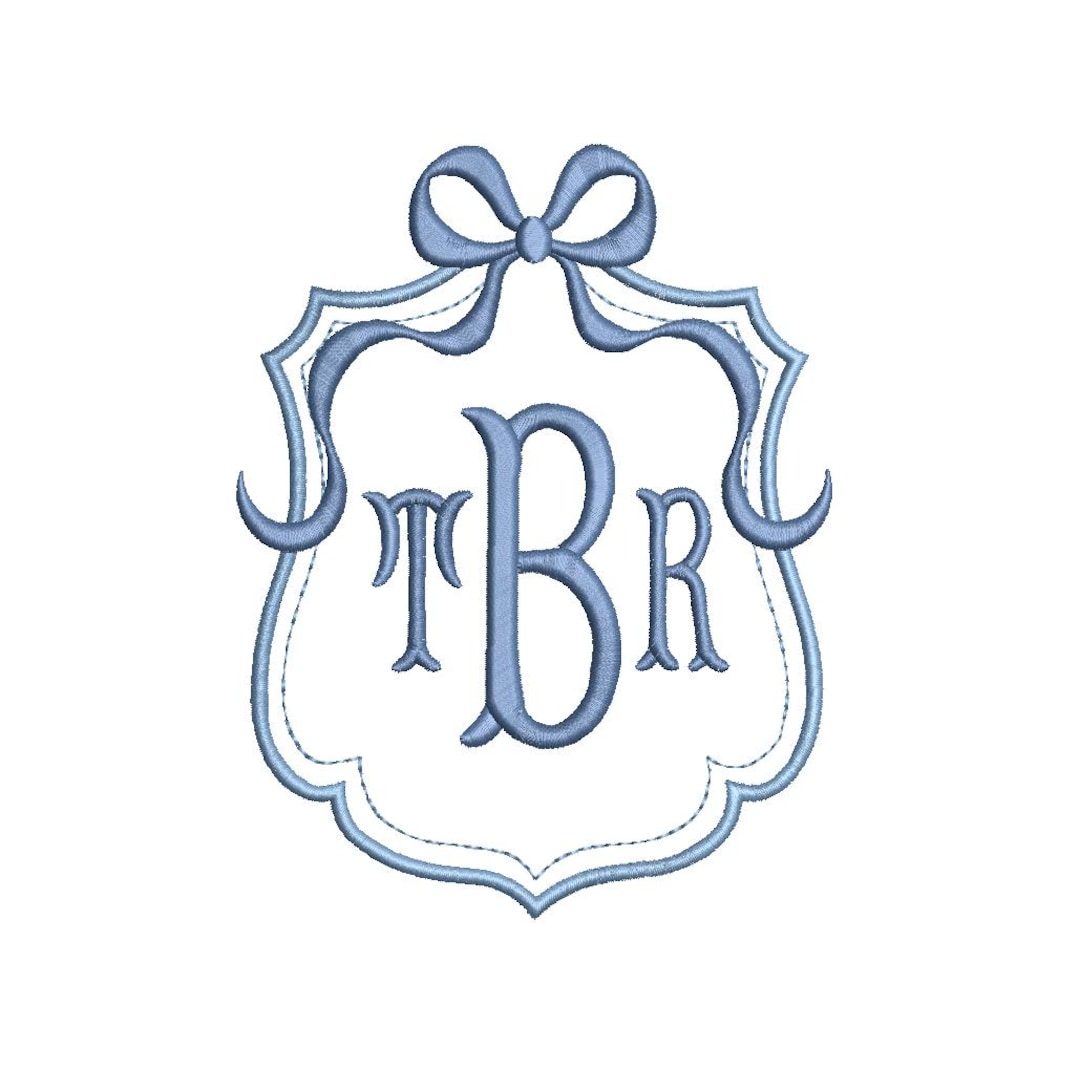 Preppy Monogram Frame PES DST JEF ++ Machine Embroidery Design, 7 Sizes ...