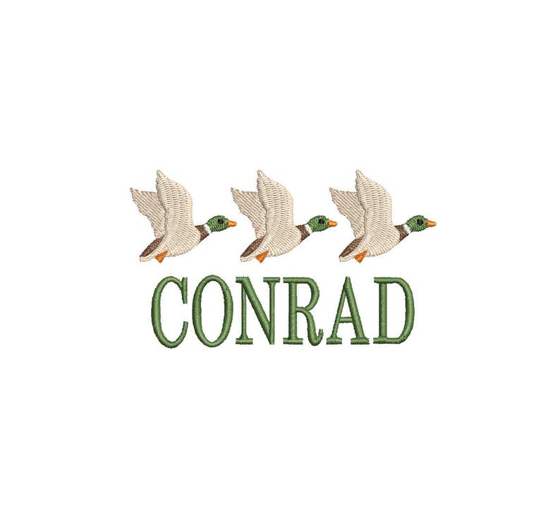 Flying Duck Trio PES DST JEF ++ Machine Embroidery Design, 5 Sizes ...