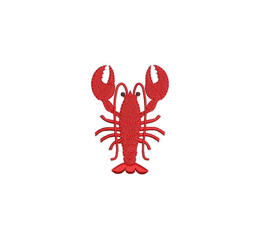 Red Lobster PES DST JEF ++ Machine Embroidery Design, 6 Sizes, Instant ...