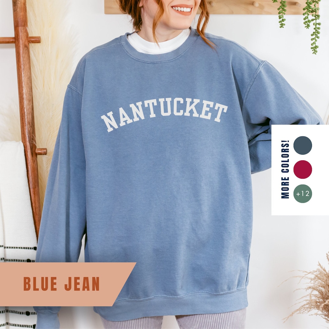 Nantucket Sweatshirt, Comfort Colors Oversized Crewneck, Beachy ...