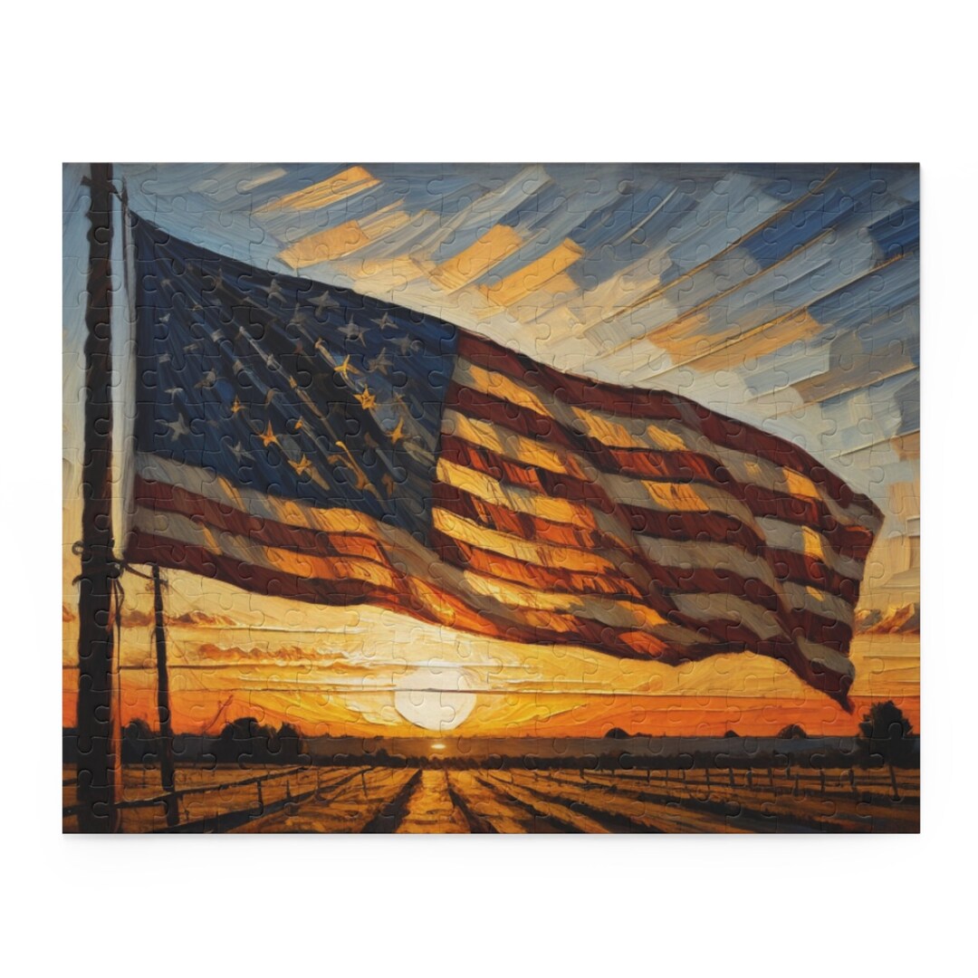 Custom American Flag Puzzle 120, 252, 500-piece - Etsy