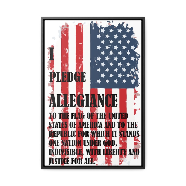 Pledge of Allegiance Canvas Wraps, Vertical Frame - Etsy