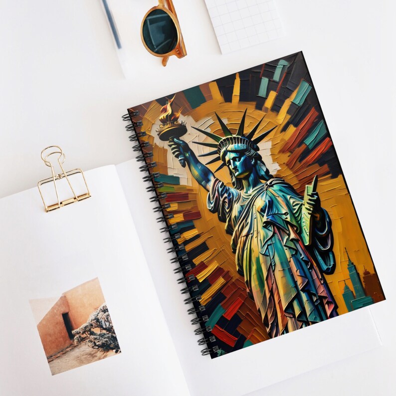 Statue of Liberty Spiral Notebook - Ruled Line - Etsy