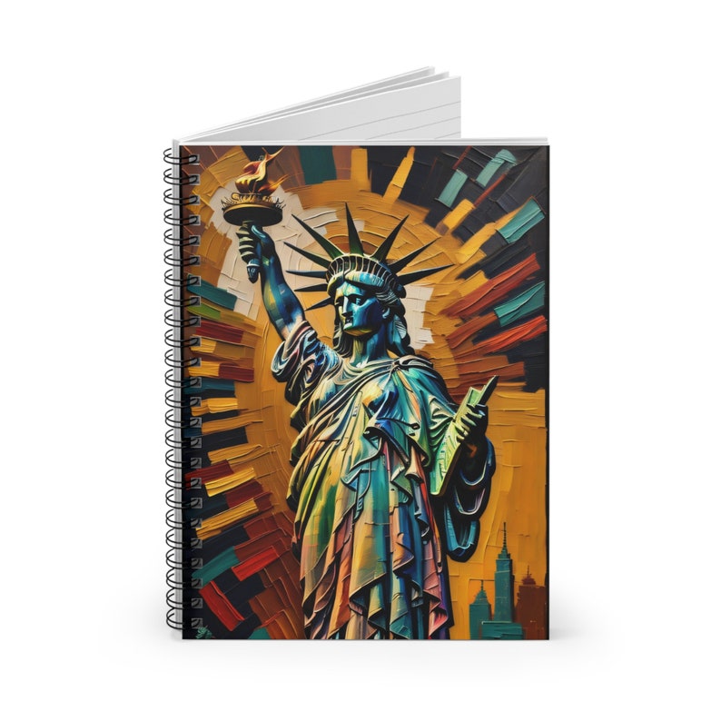 Statue of Liberty Spiral Notebook - Ruled Line - Etsy