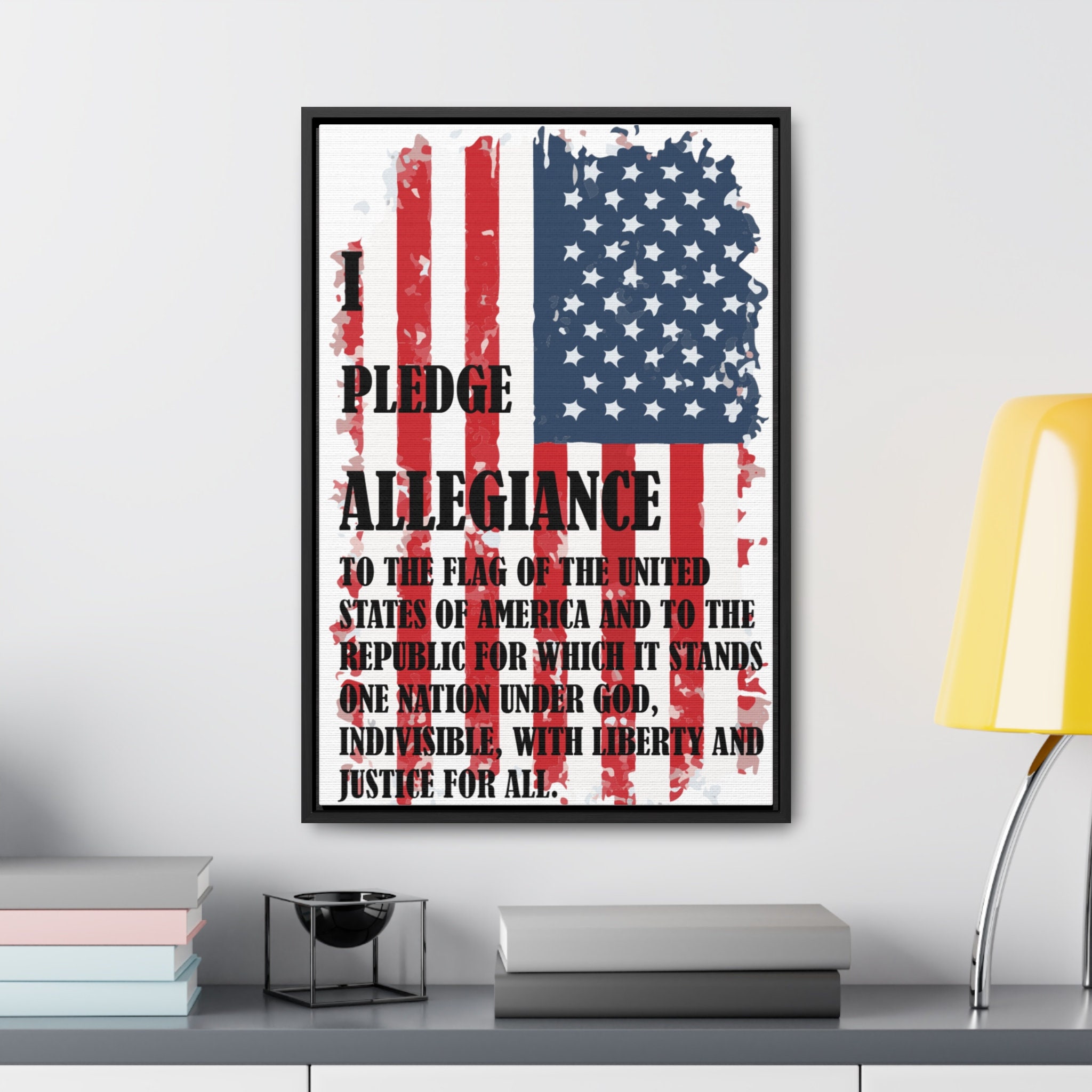 Pledge of Allegiance Canvas Wraps, Vertical Frame - Etsy