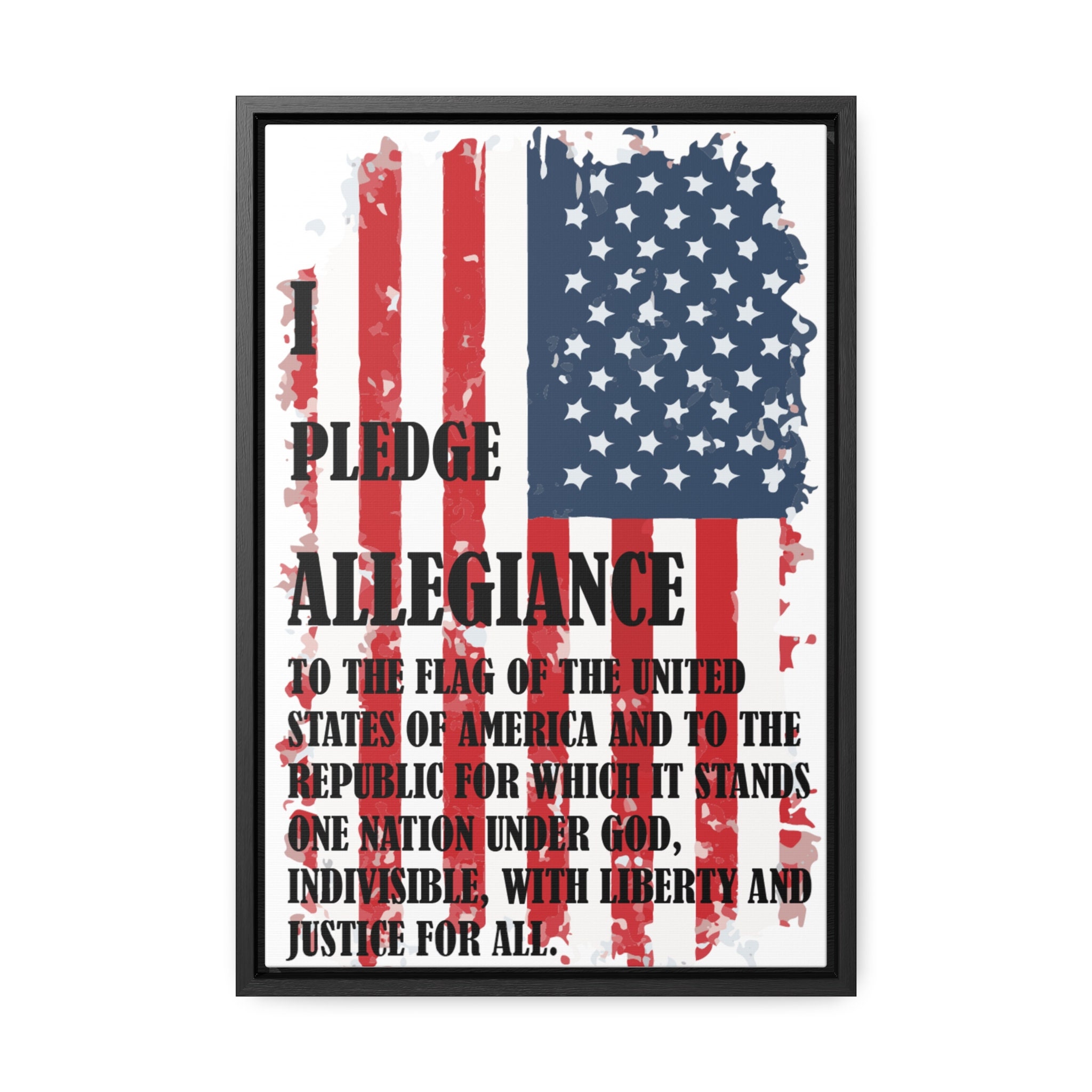 Pledge of Allegiance Canvas Wraps, Vertical Frame - Etsy