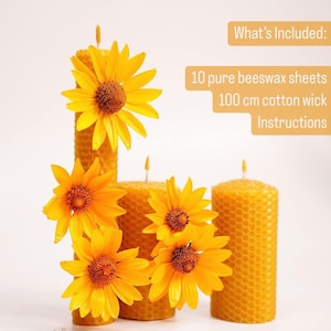 Natural Beeswax Sheets for Candle Making (natural Tone) - DIY Beeswax ...