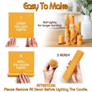Natural Beeswax Candle Making Kit 7 Sheets of Beeswax DIY Candle ...