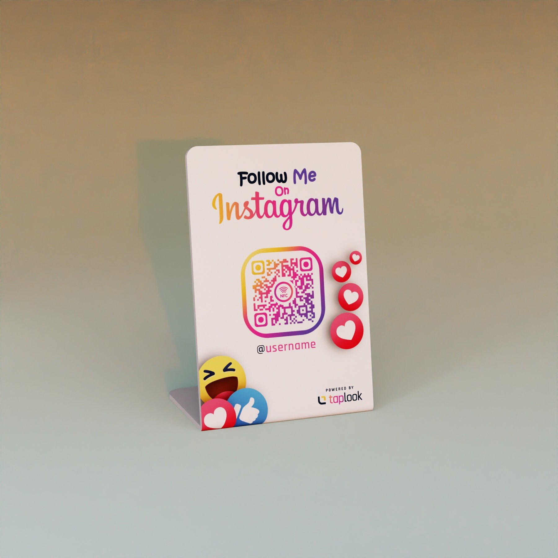 Custom Instagram Follow Stand | Social Media QR Code Sign | Payment ...