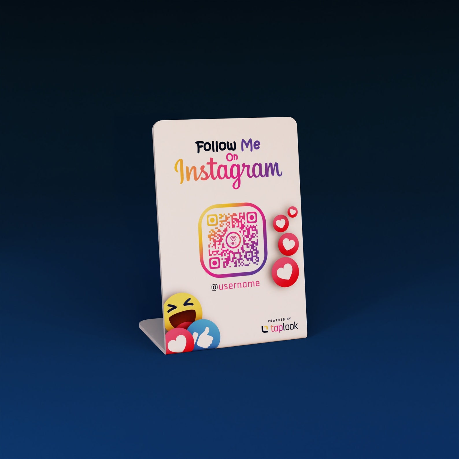 Custom Instagram Follow Stand | Social Media QR Code Sign | Payment ...