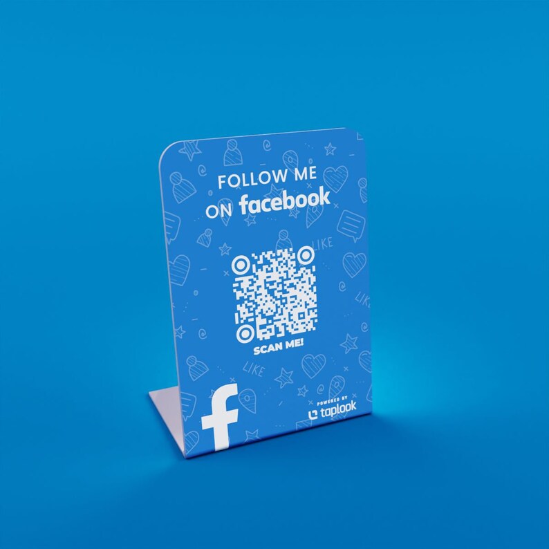 Custom Social Media QR and NFC Stand | Follow Me Sign | Boost ...