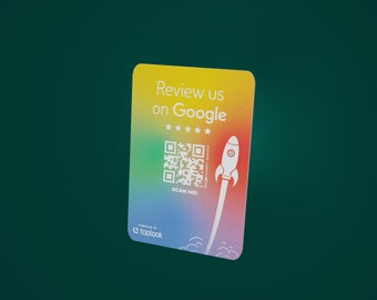 Custom Google Review QR Code Sign NFC Enabled Personalized Business ...