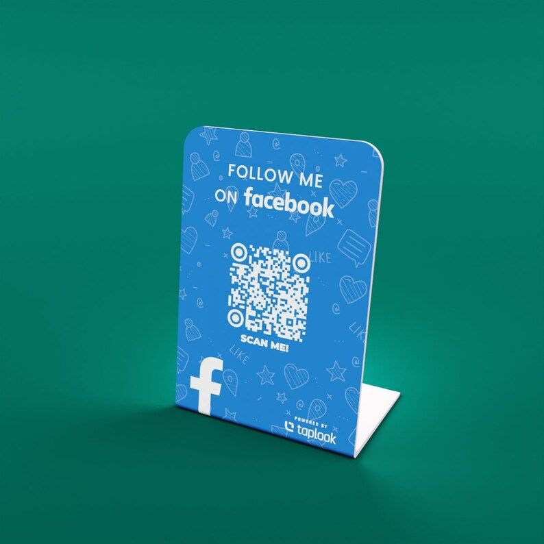 Custom Social Media QR and NFC Stand | Follow Me Sign | Boost ...