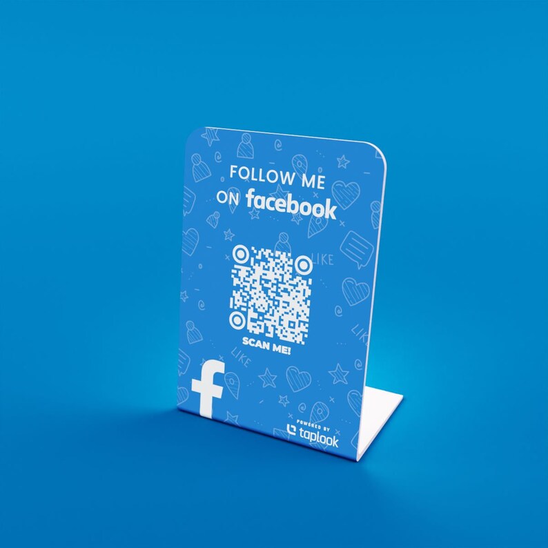 Custom Social Media QR and NFC Stand | Follow Me Sign | Boost ...