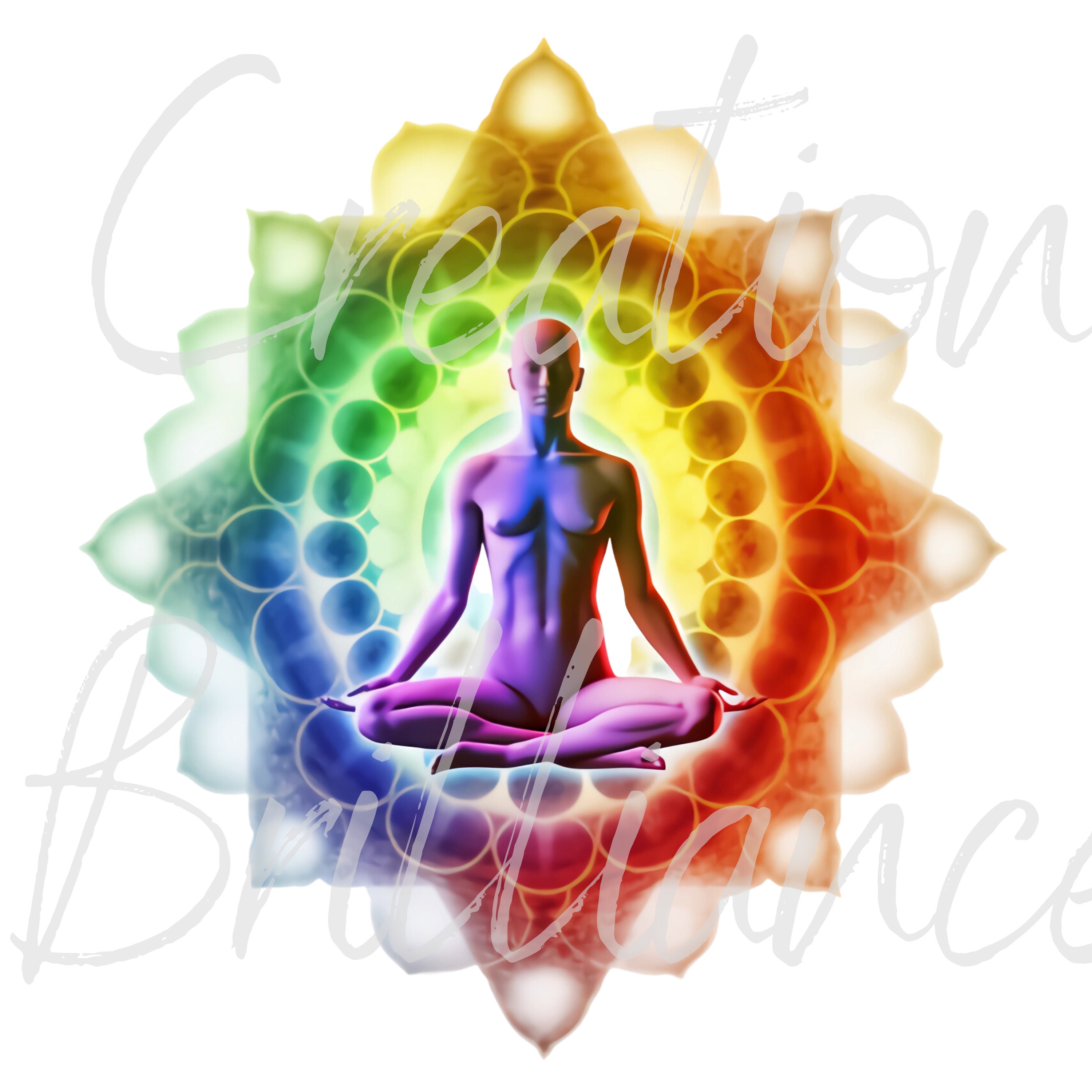 Spiritual Clipart 12 Yoga Vibrant Colors Wellness Meditation Healing ...