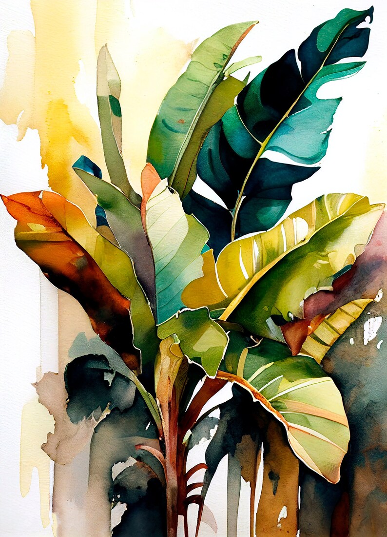 Foliage Paintings Set With 7 Images - Etsy