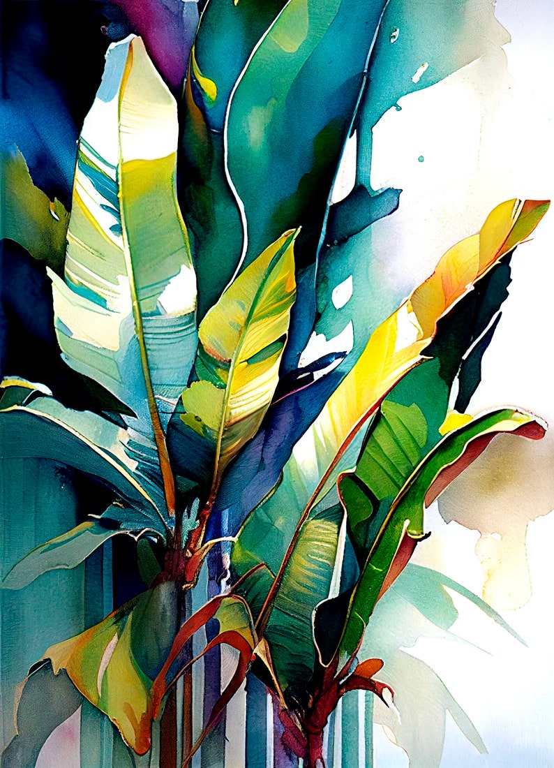 Foliage Paintings Set With 7 Images - Etsy