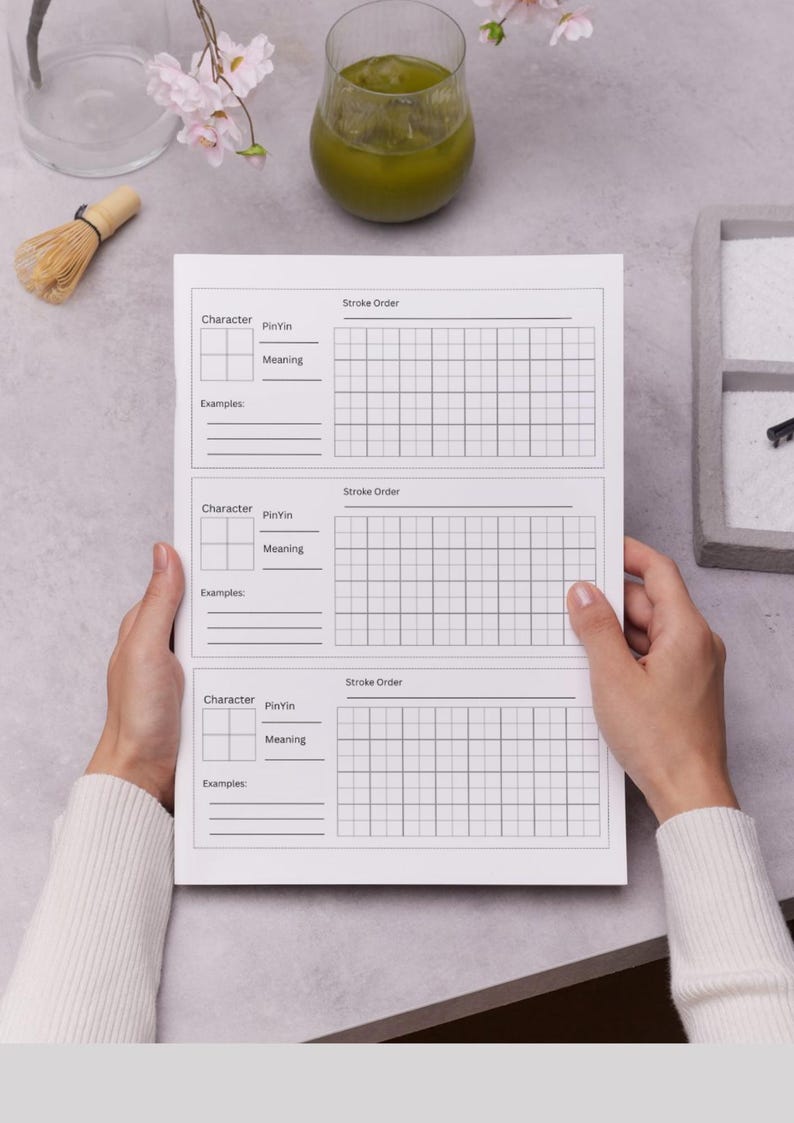 Hanzi Practice Spreadsheet | Chinese Characters Sheet - Etsy