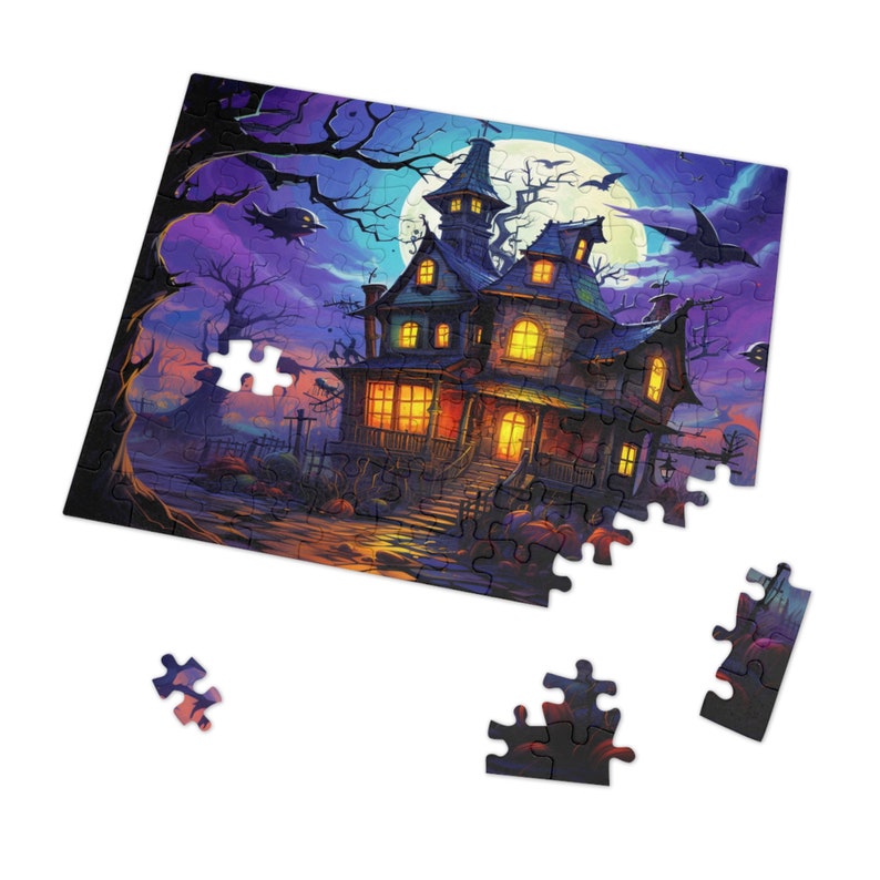 Spooky Halloween Puzzle, Haunted House Theme, for Teens and Adults, by ...