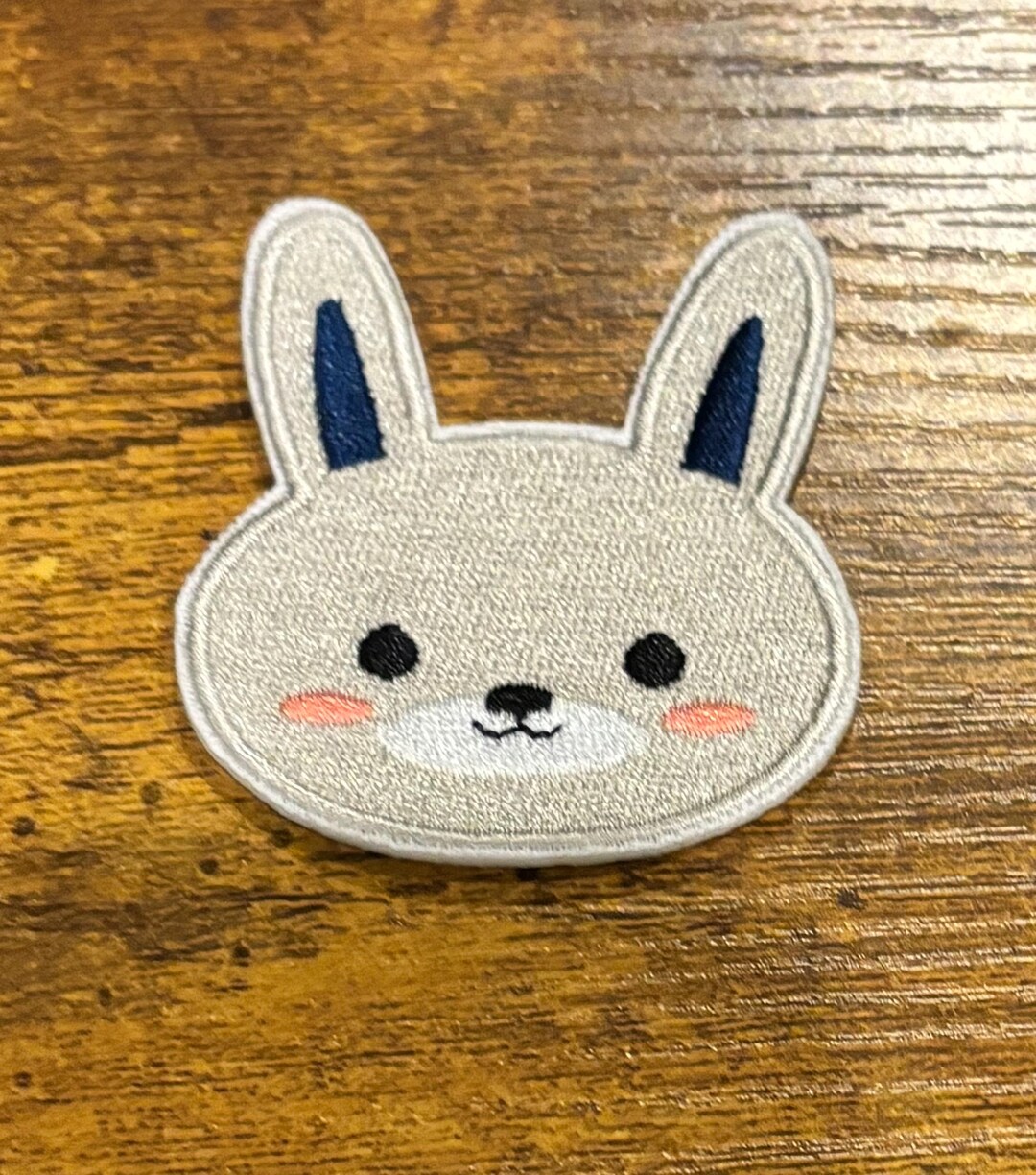 Bunny Rabbit Head Iron on Patch, Craft Applique - Etsy
