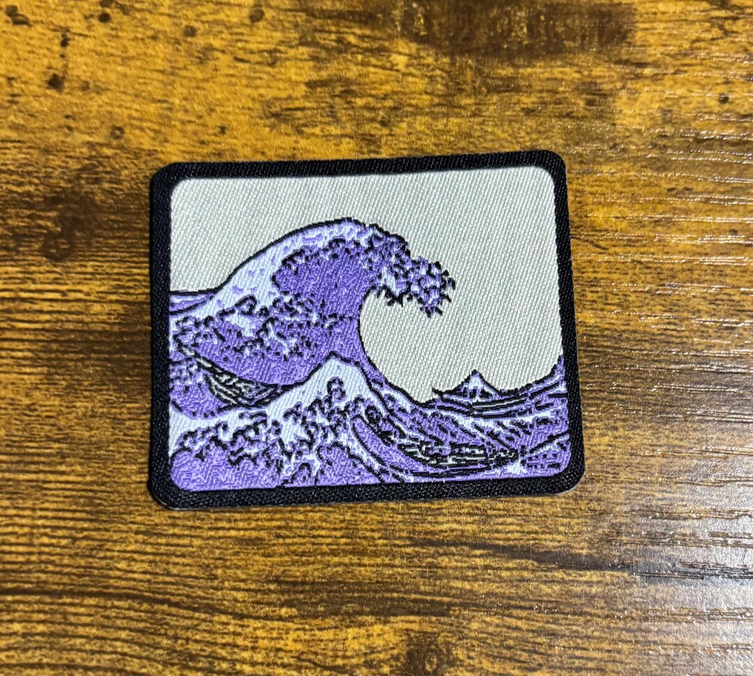 Purple Wave Patch, Iron On, DIY Patch, Craft Applique Clothing, Jacket, Jeans, Backpack Patch - Etsy