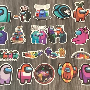 50 Pack of Among Us Themed Stickers - Etsy