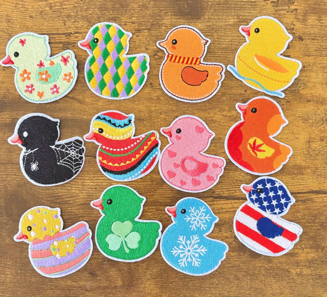 Rubber Duck Embroidery Patch: Iron-on DIY Applique - Etsy
