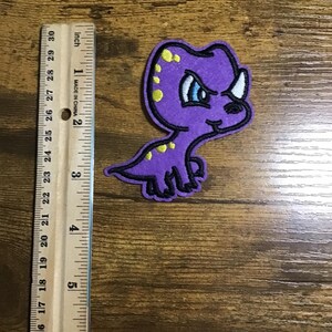 Purple Dinosaur Iron on Patch, DIY Craft Applique - Etsy