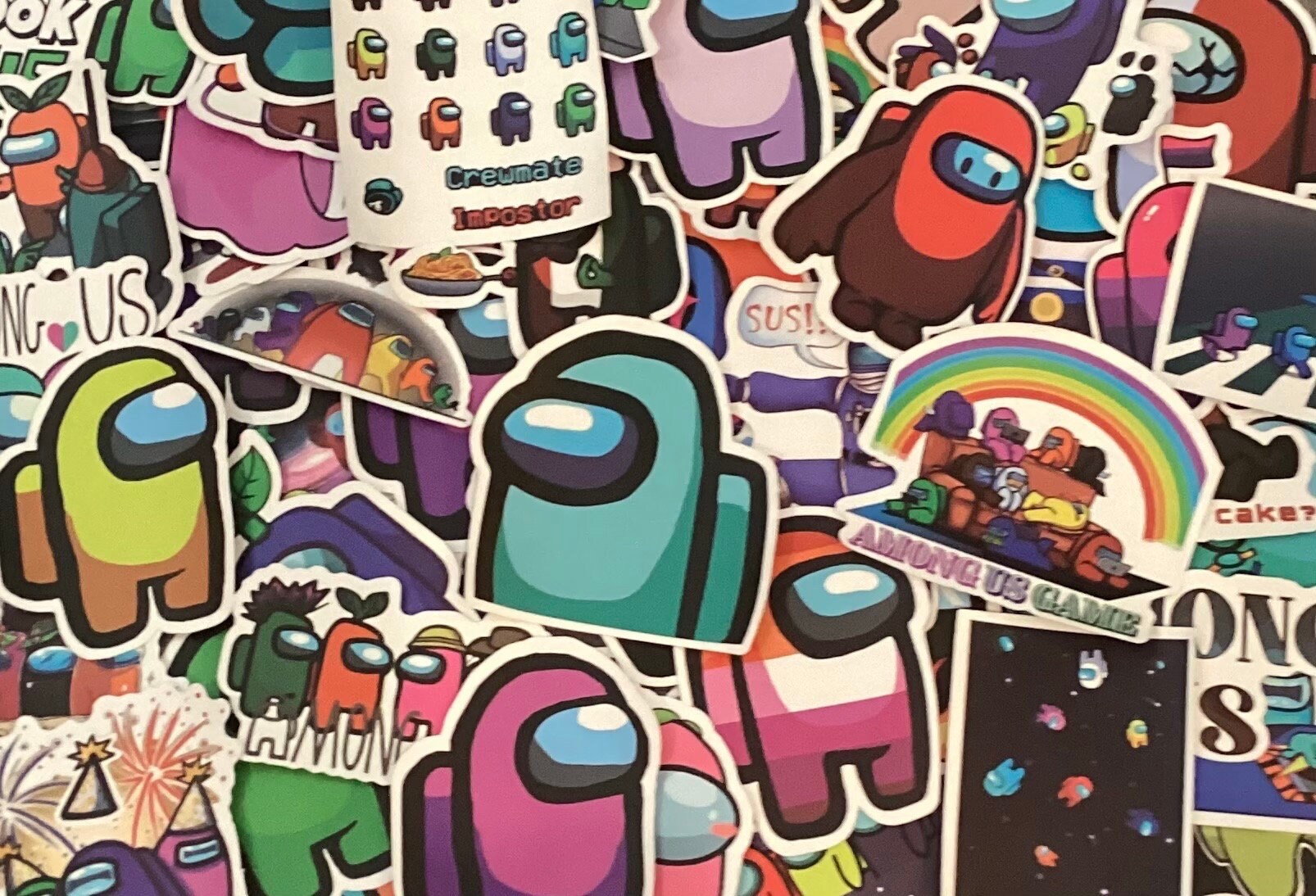 50 Pack of Among Us Themed Stickers - Etsy