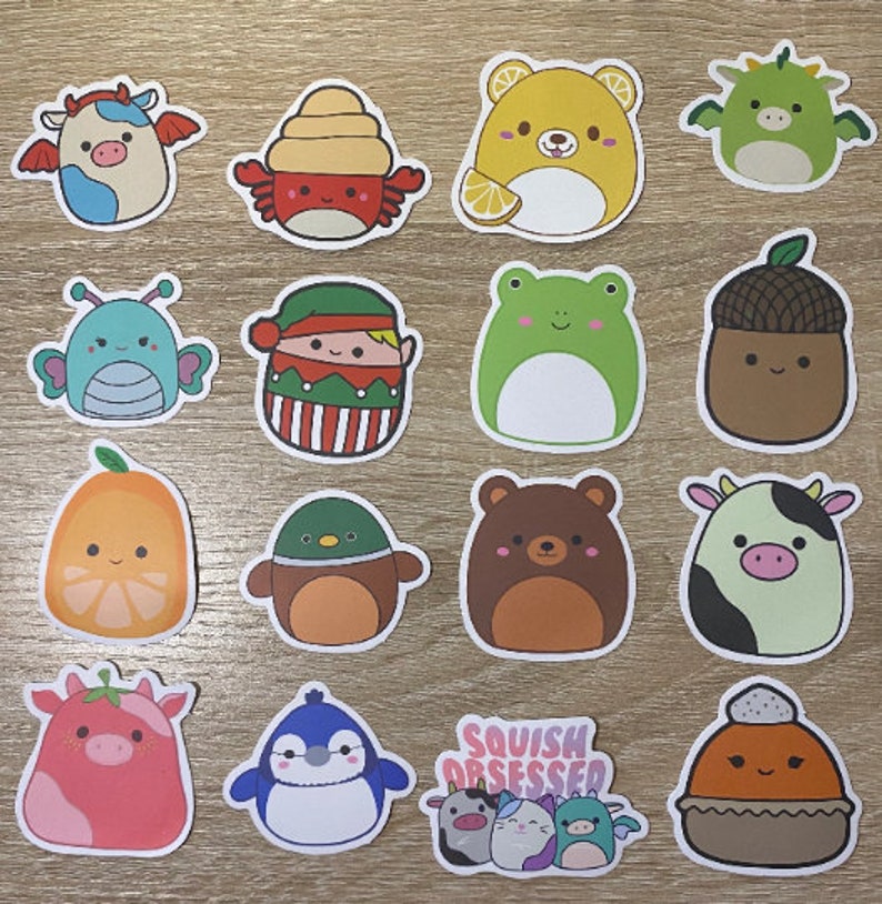 50 Pack of Plushie Stickers - Etsy