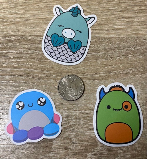 50 Pack of Plushie Stickers - Etsy