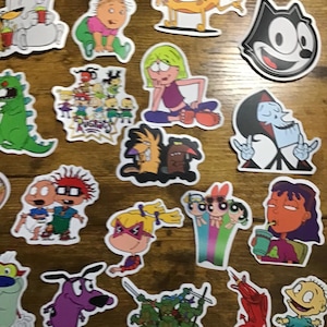 50 Pack of 80s and 90s Cartoon Stickers - Etsy