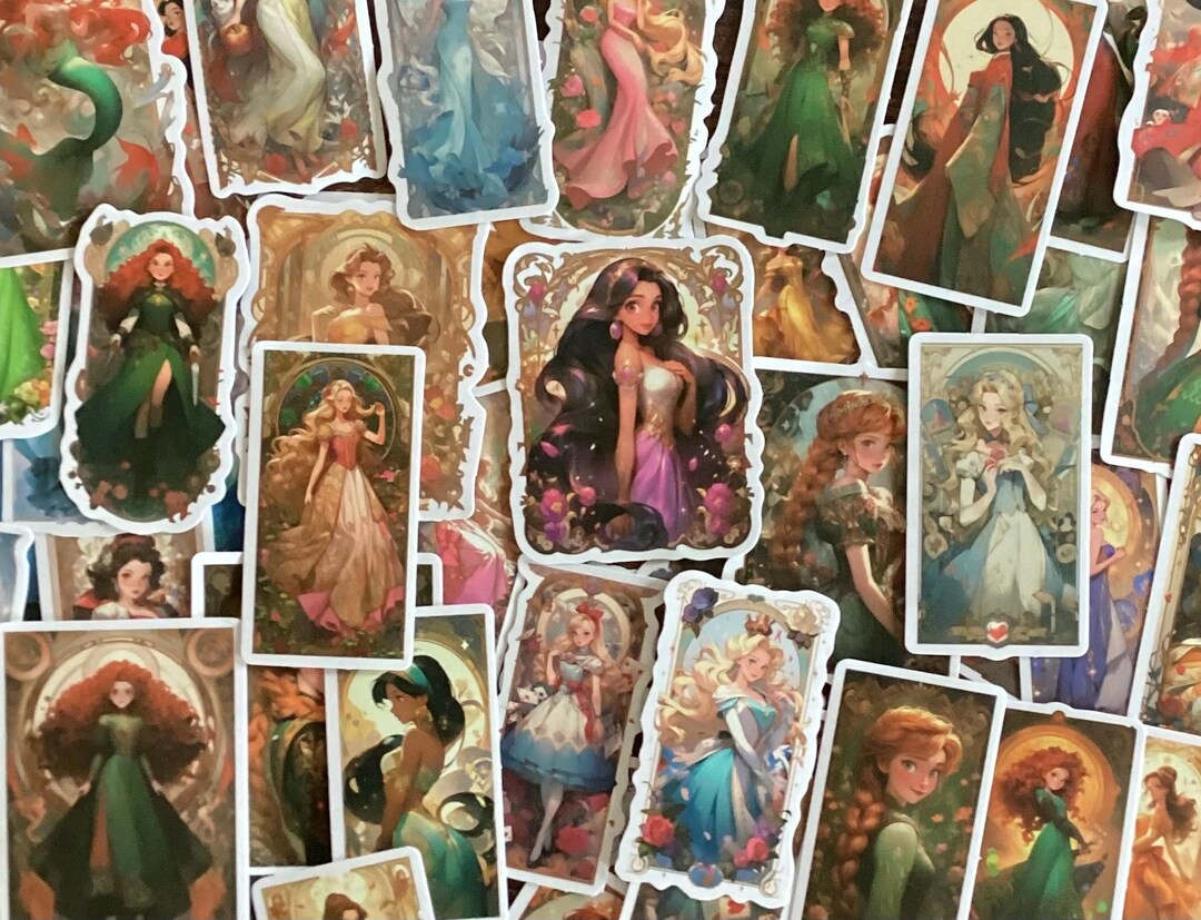 50 Pack of Princess Themed Stickers - Etsy