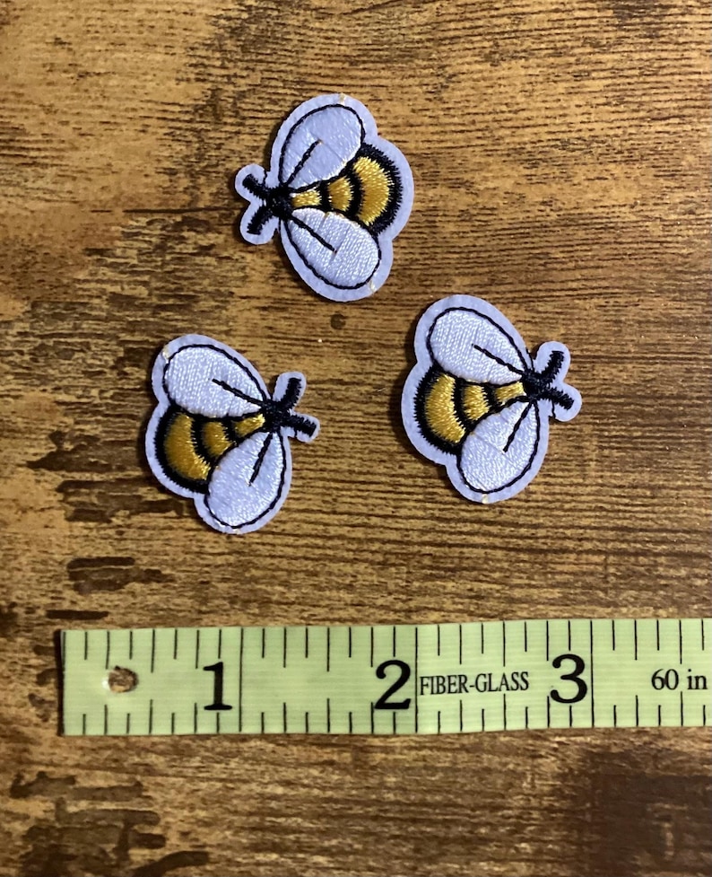 Tiny Bee Iron-on Patch Set: DIY Craft Applique - Etsy