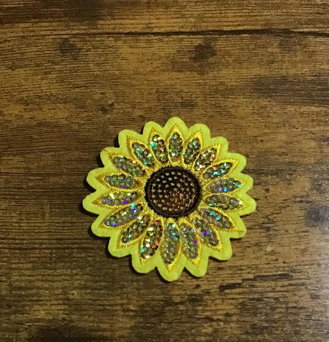 Sunflower Iron on Patch, Craft Applique - Etsy