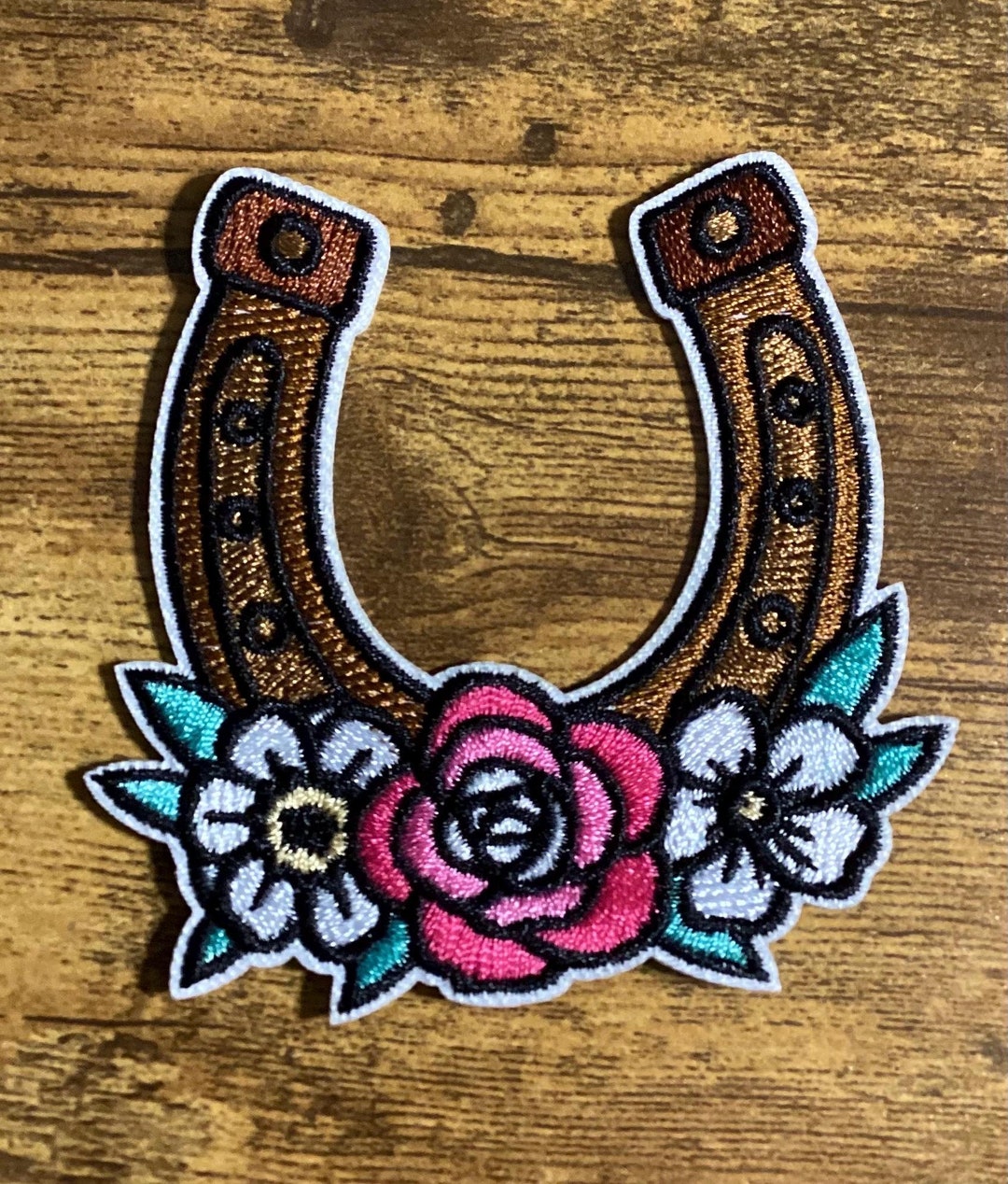 Horseshoe Patch, Iron On, DIY Patch, Craft Applique Clothing, Jacket ...